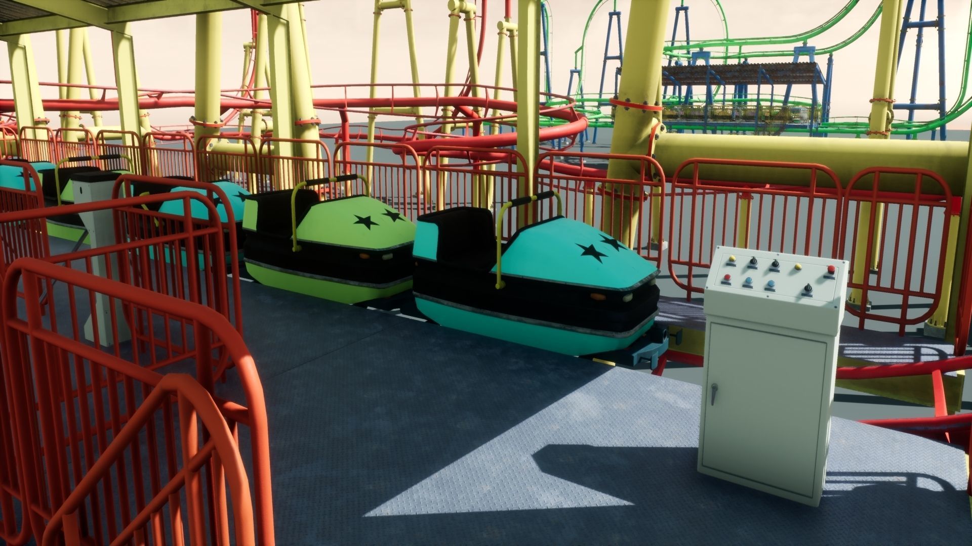 3D model Roller Coaster UE4 Unity VR / AR / low-poly | CGTrader