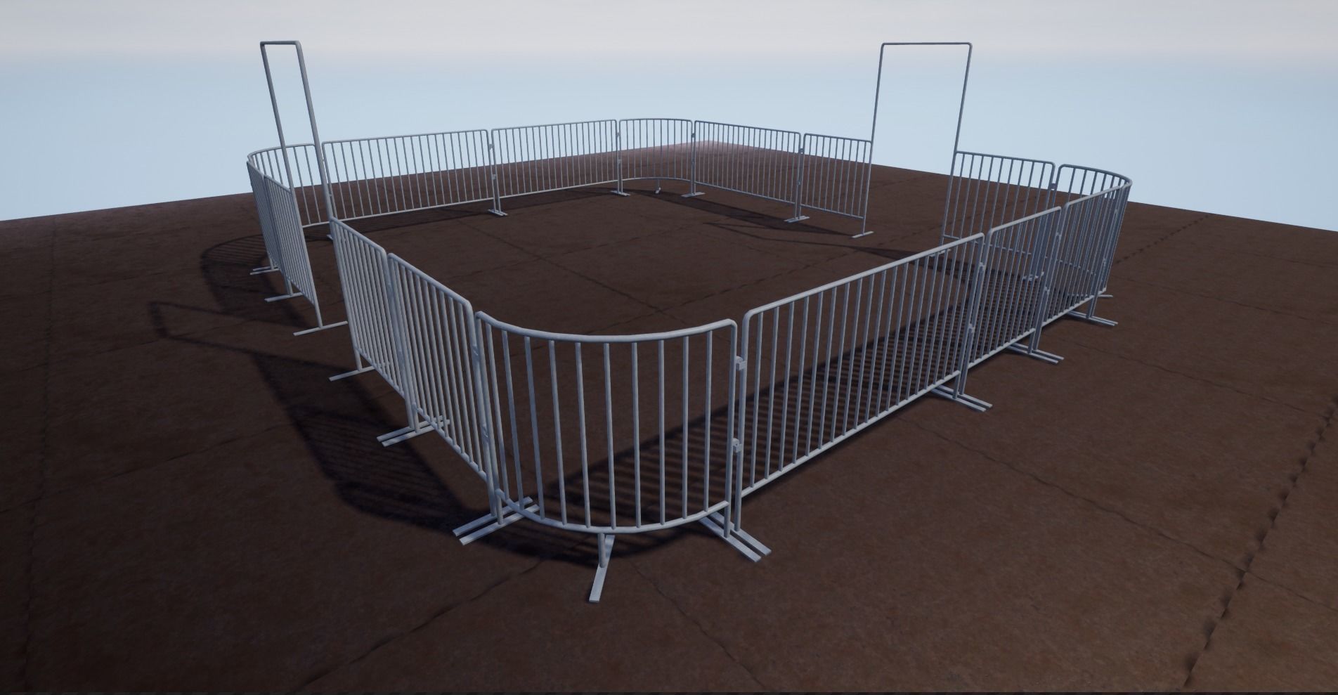 3D model Modular Iron Barricade VR / AR / low-poly | CGTrader