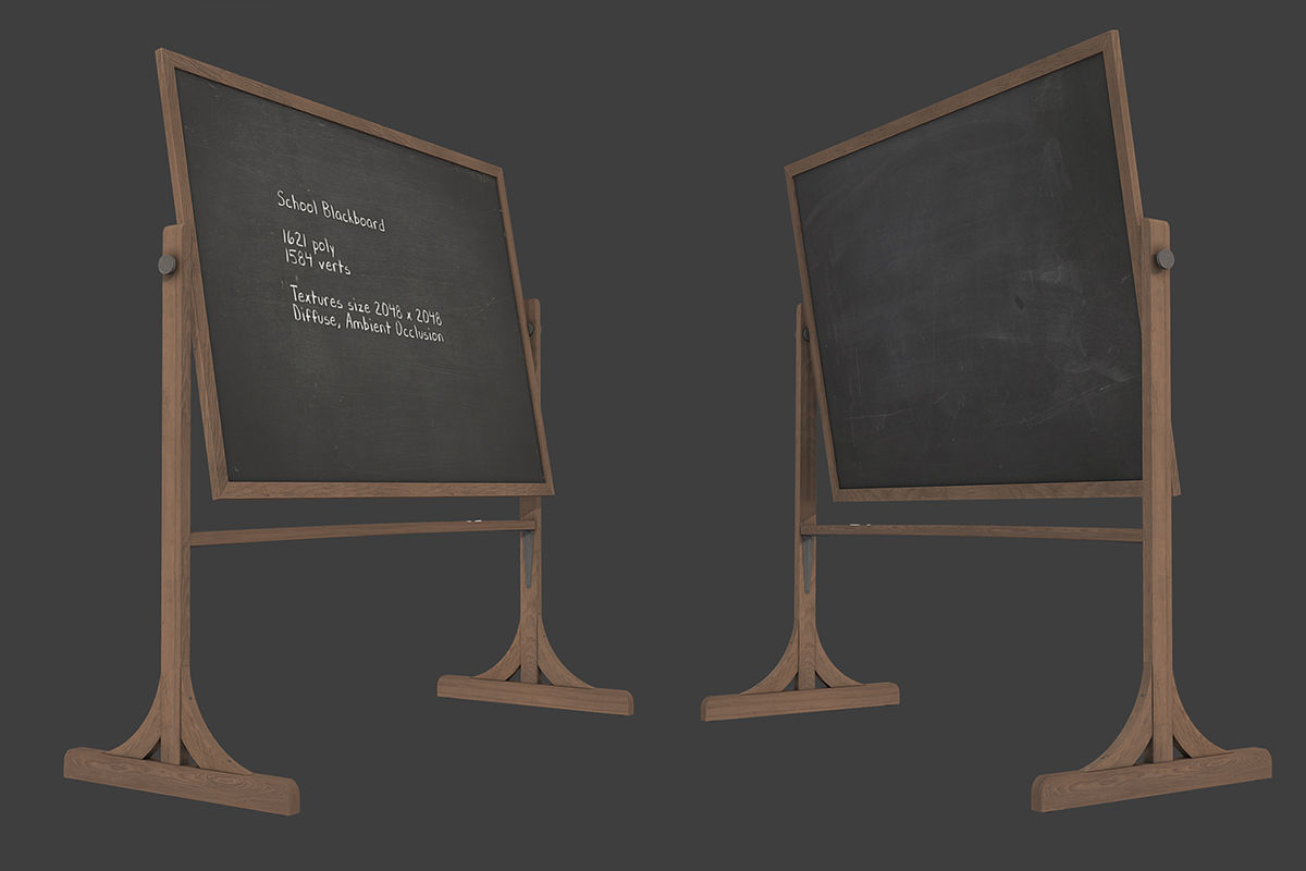 3D model School Blackboard VR / AR / low-poly | CGTrader