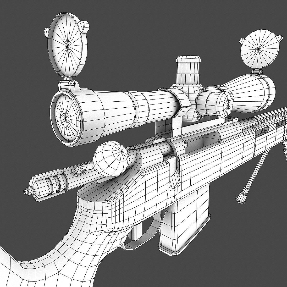 3D model MZ-116M 3d model sniper rifle VR / AR / low-poly | CGTrader