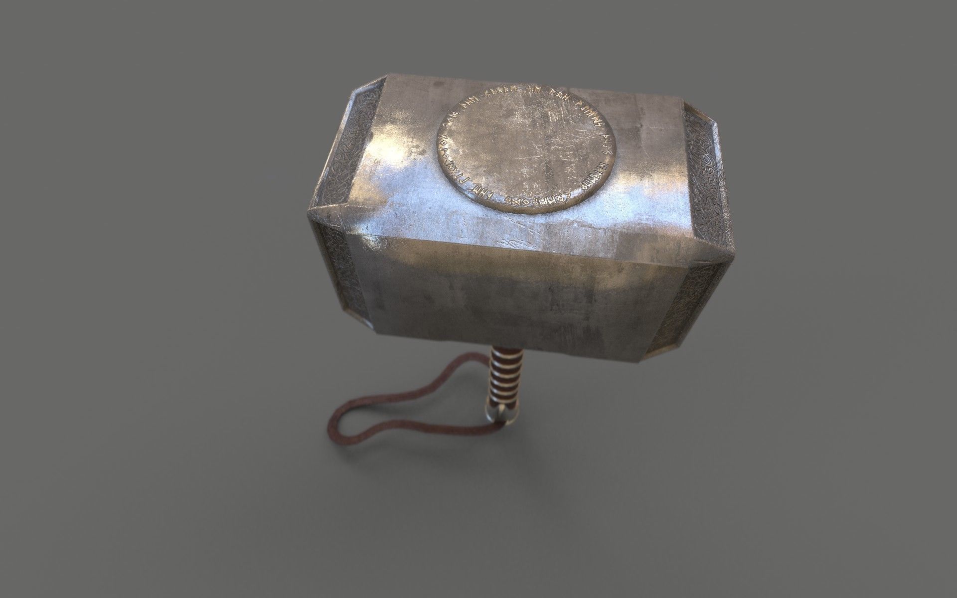 3D model Mjolnir low poly model with 4k Textures VR / AR / low-poly ...