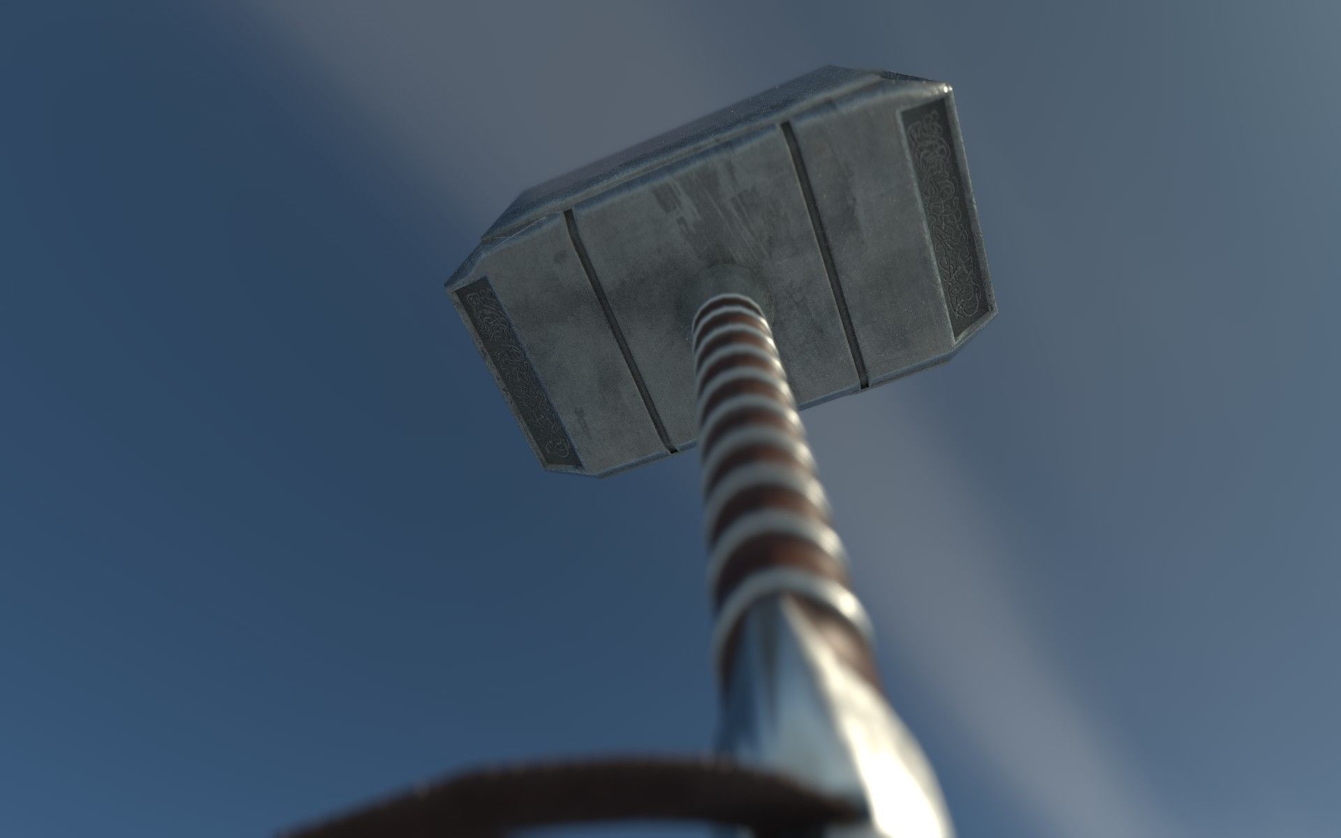 3D model Mjolnir low poly model with 4k Textures VR / AR / low-poly ...