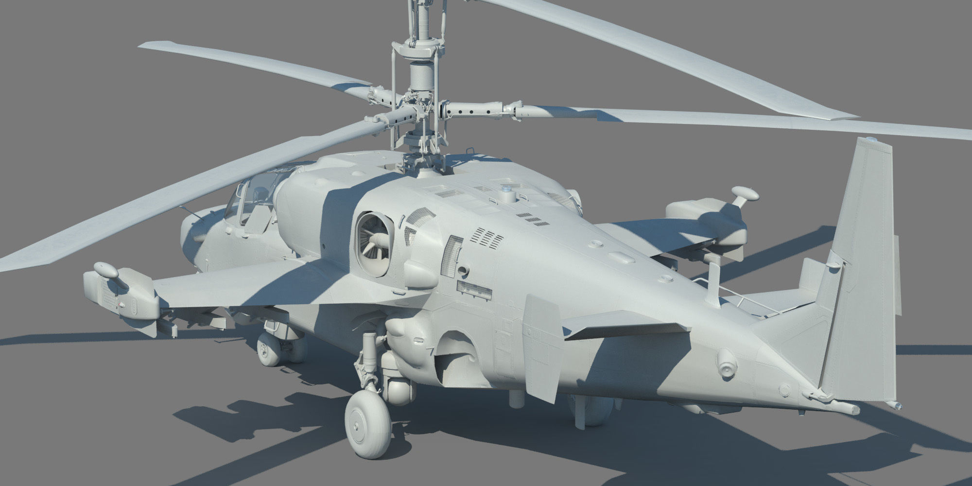 3D model 3D model Russian attack helicopter Ka-52 Hokum B Alligator VR ...