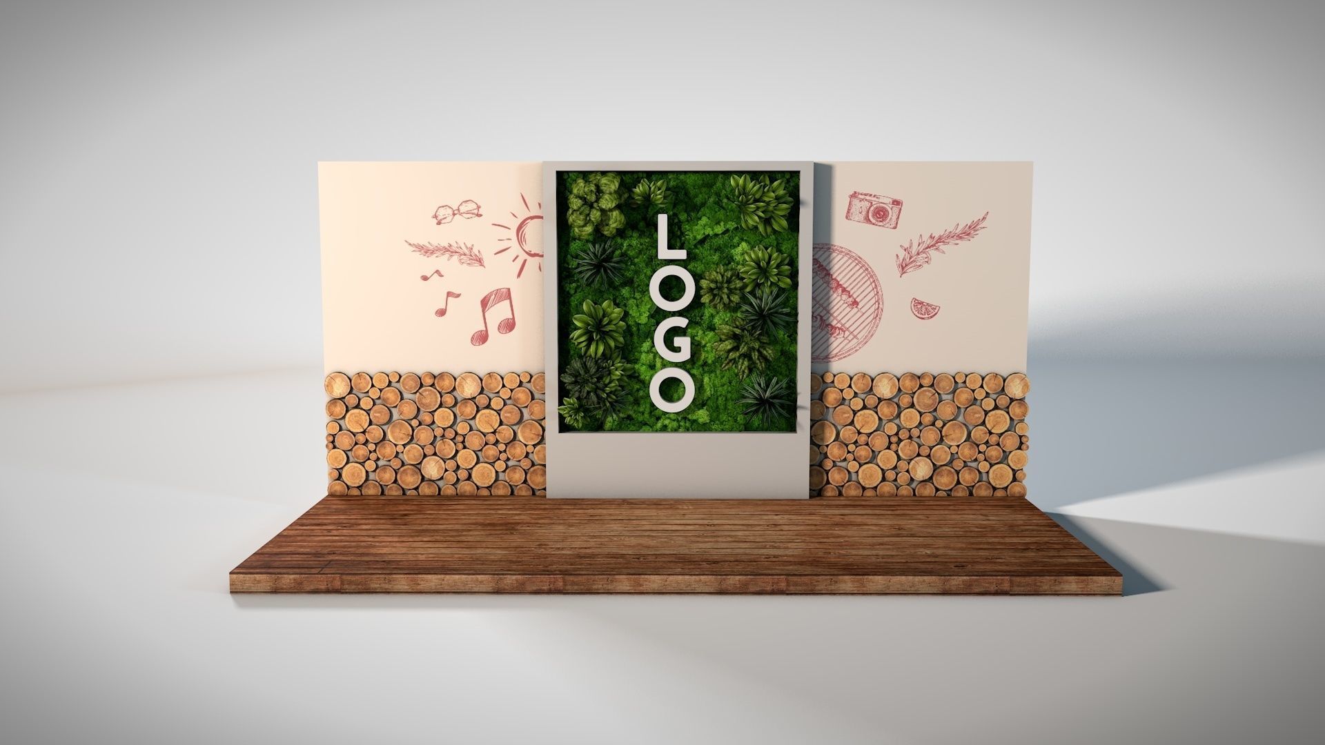 Event and Exhibition Stage - Signboard - Welcome Desk 3D model | CGTrader