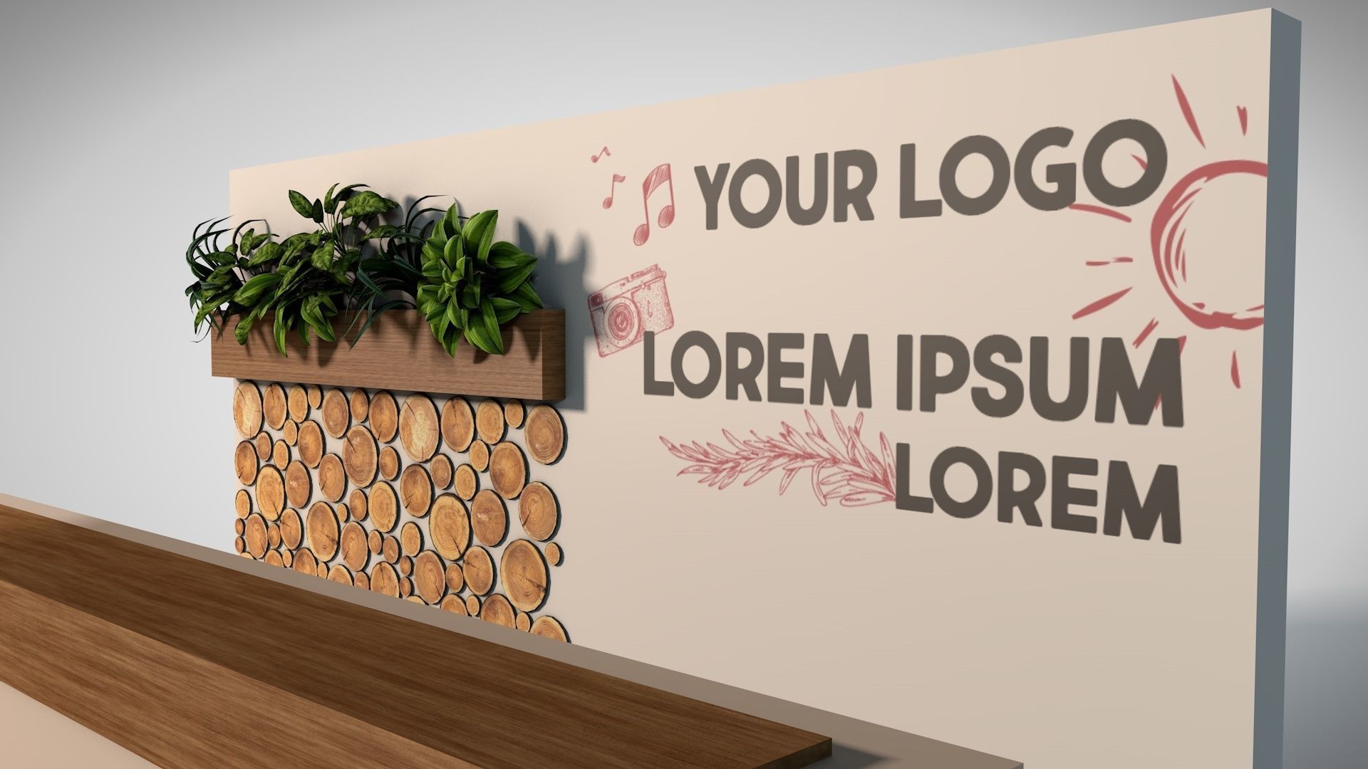 Event and Exhibition Stage - Signboard - Welcome Desk 3D model | CGTrader