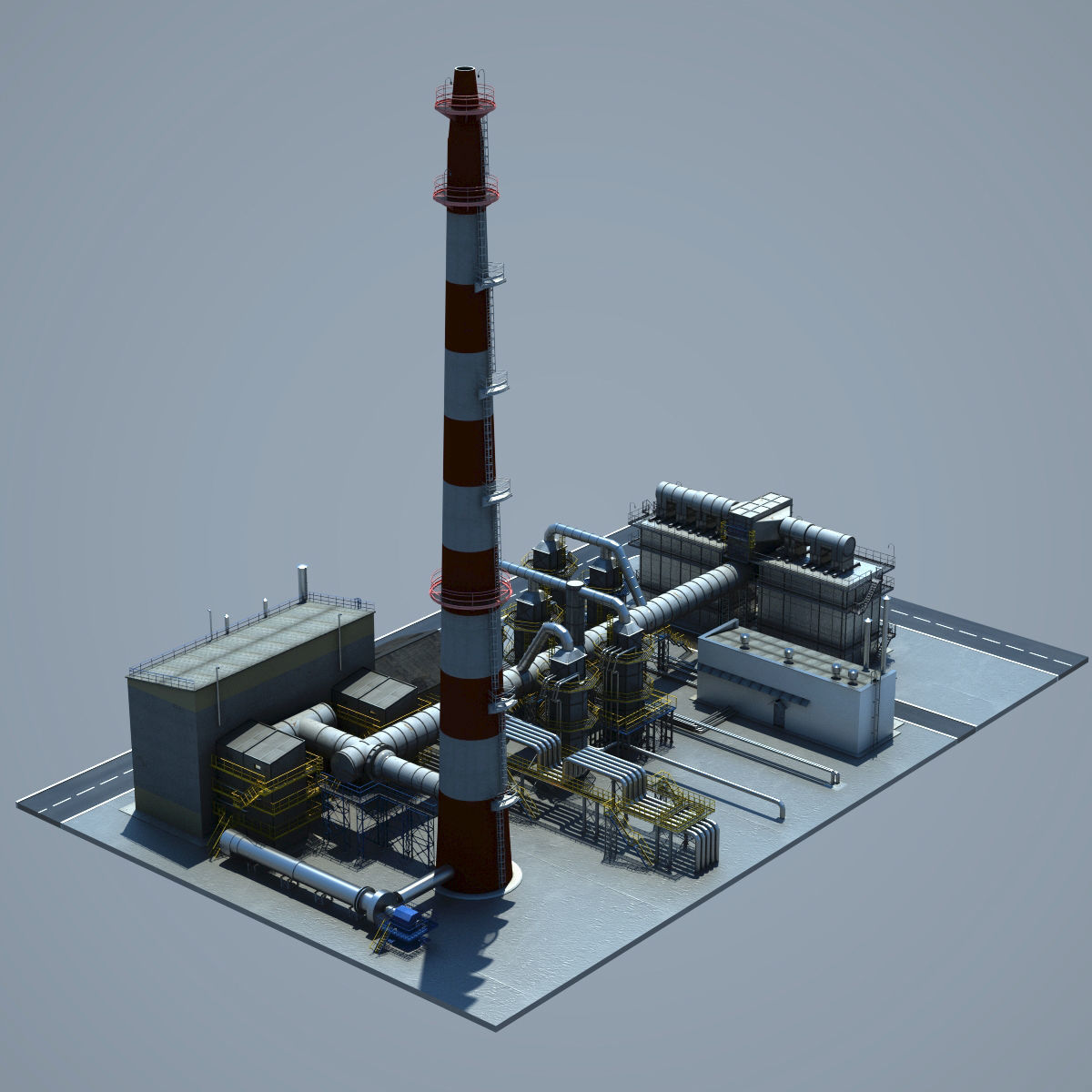 Gas Condensate Refinery Unit 3D model | CGTrader