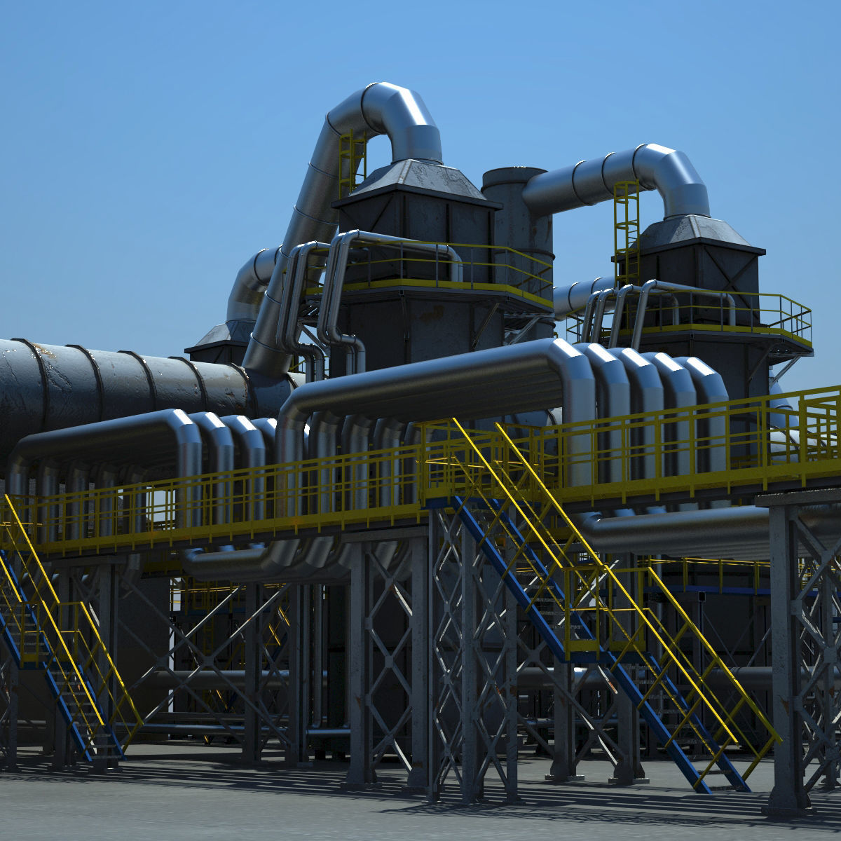 Gas Condensate Refinery Unit 3D model | CGTrader