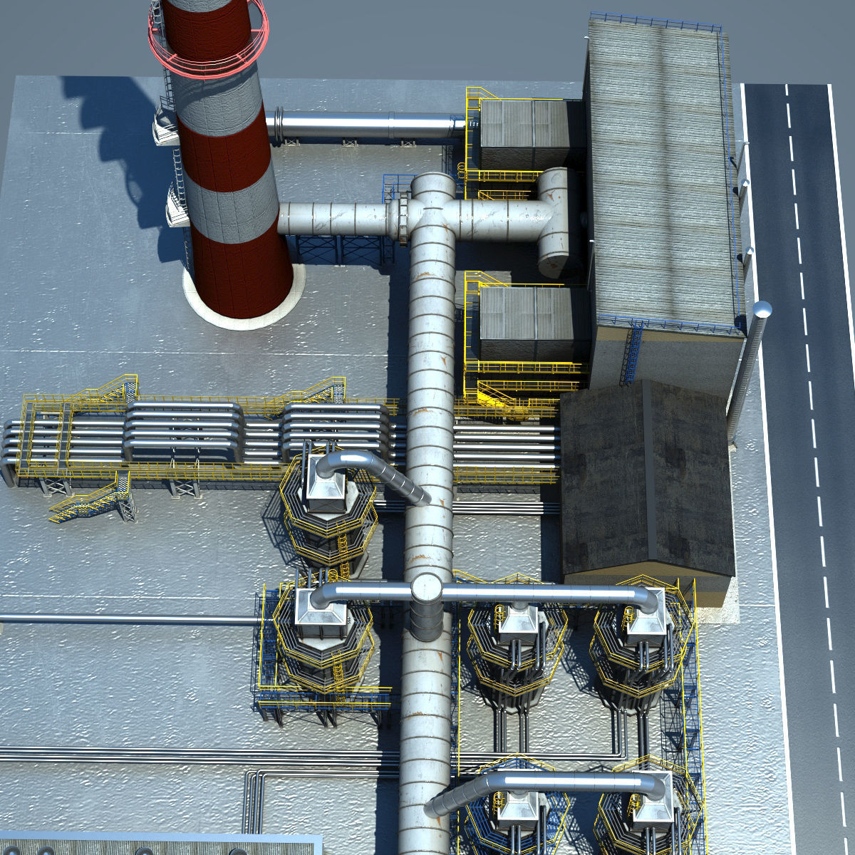 Gas Condensate Refinery Unit 3D model | CGTrader