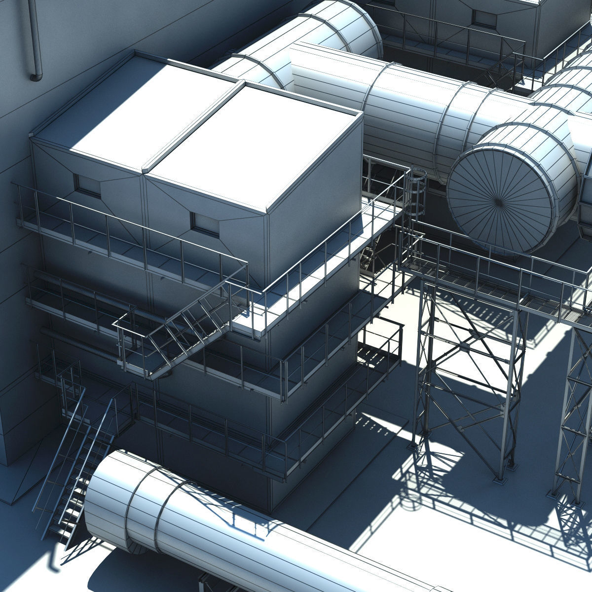 Gas Condensate Refinery Unit 3D model | CGTrader