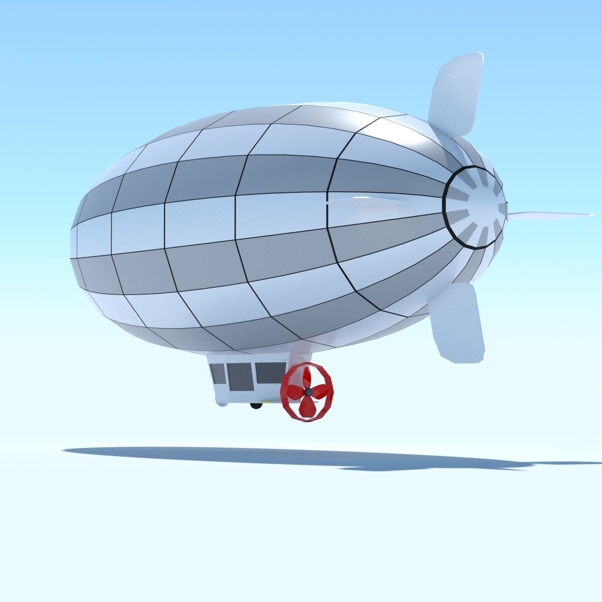 3D model Generic Blimp Stylized LowPoly VR / AR / low-poly | CGTrader