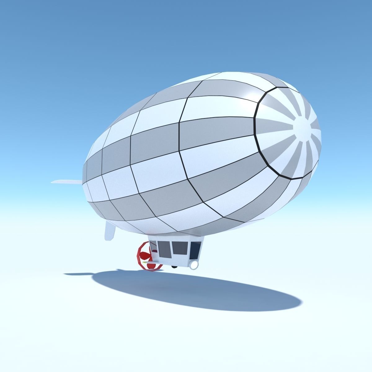 3D model Generic Blimp Stylized LowPoly VR / AR / low-poly | CGTrader