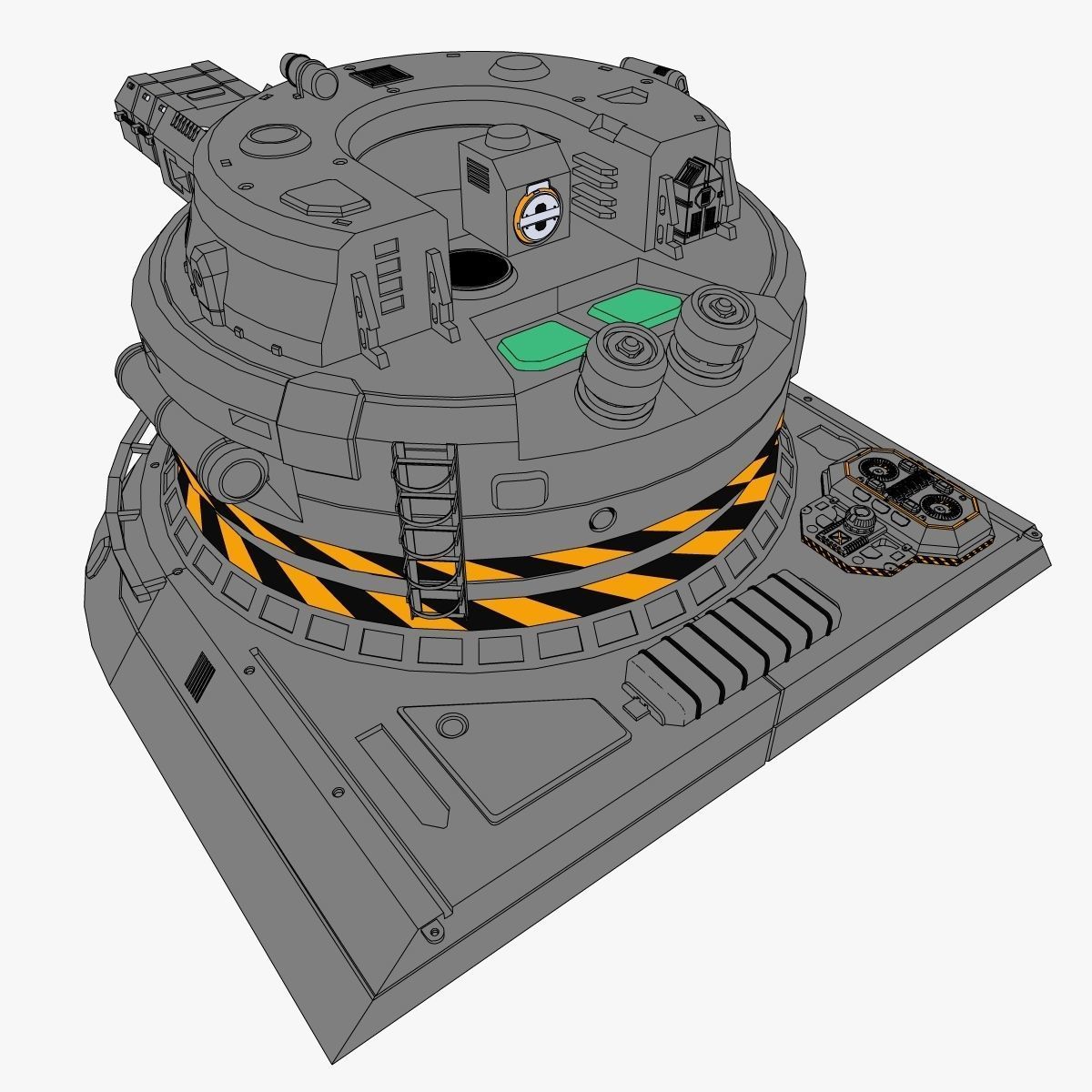 Heavy plasma turret 3D model | CGTrader