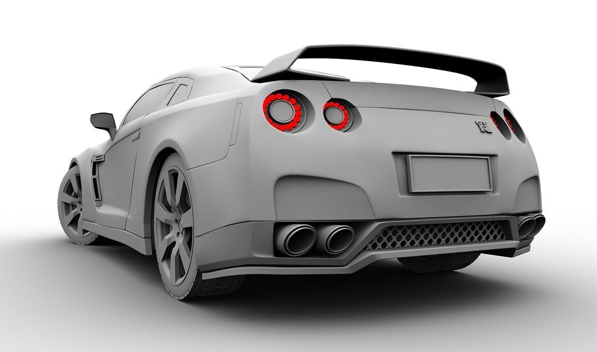 3D model Nissan GTR VR / AR / low-poly rigged | CGTrader