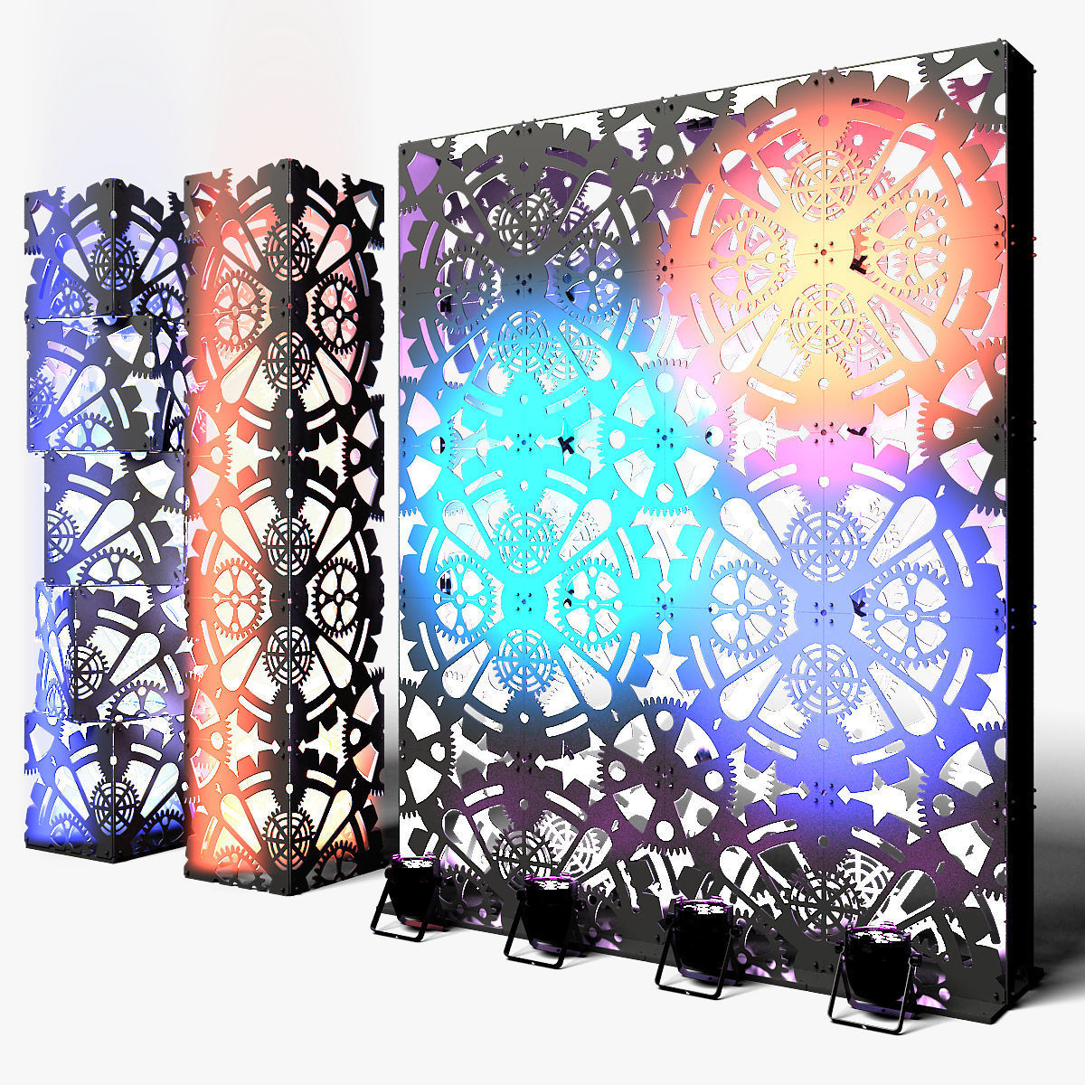 Stage Decor Collection 01 Modular 9 Pieces 3D model | CGTrader