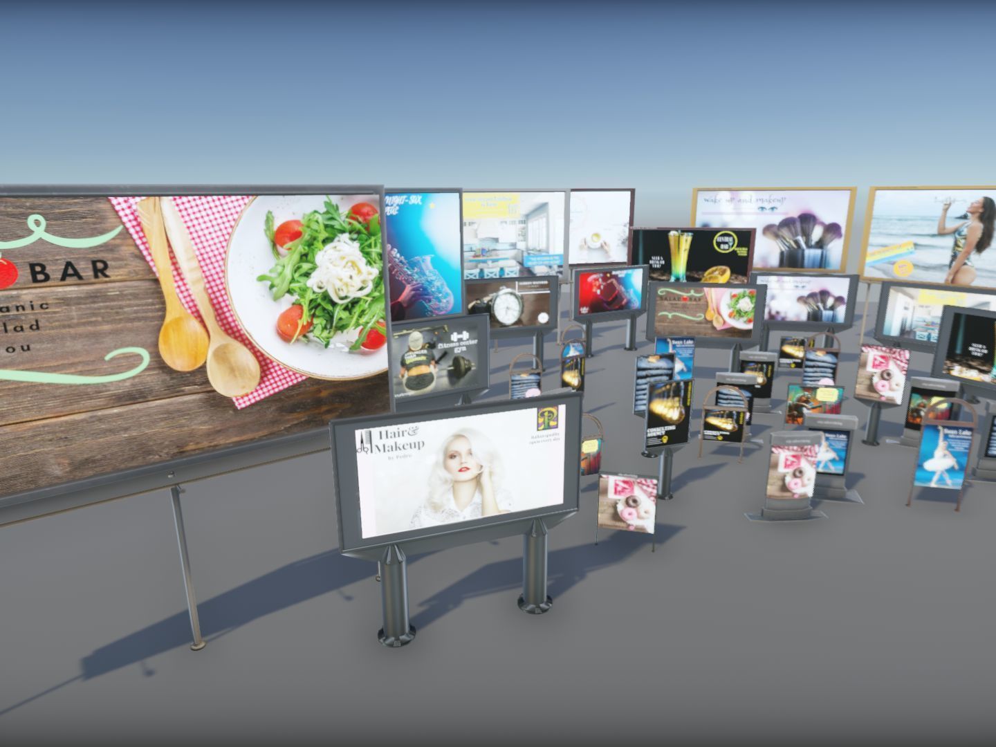 3D model Advertising Panels 2 VR / AR / low-poly | CGTrader