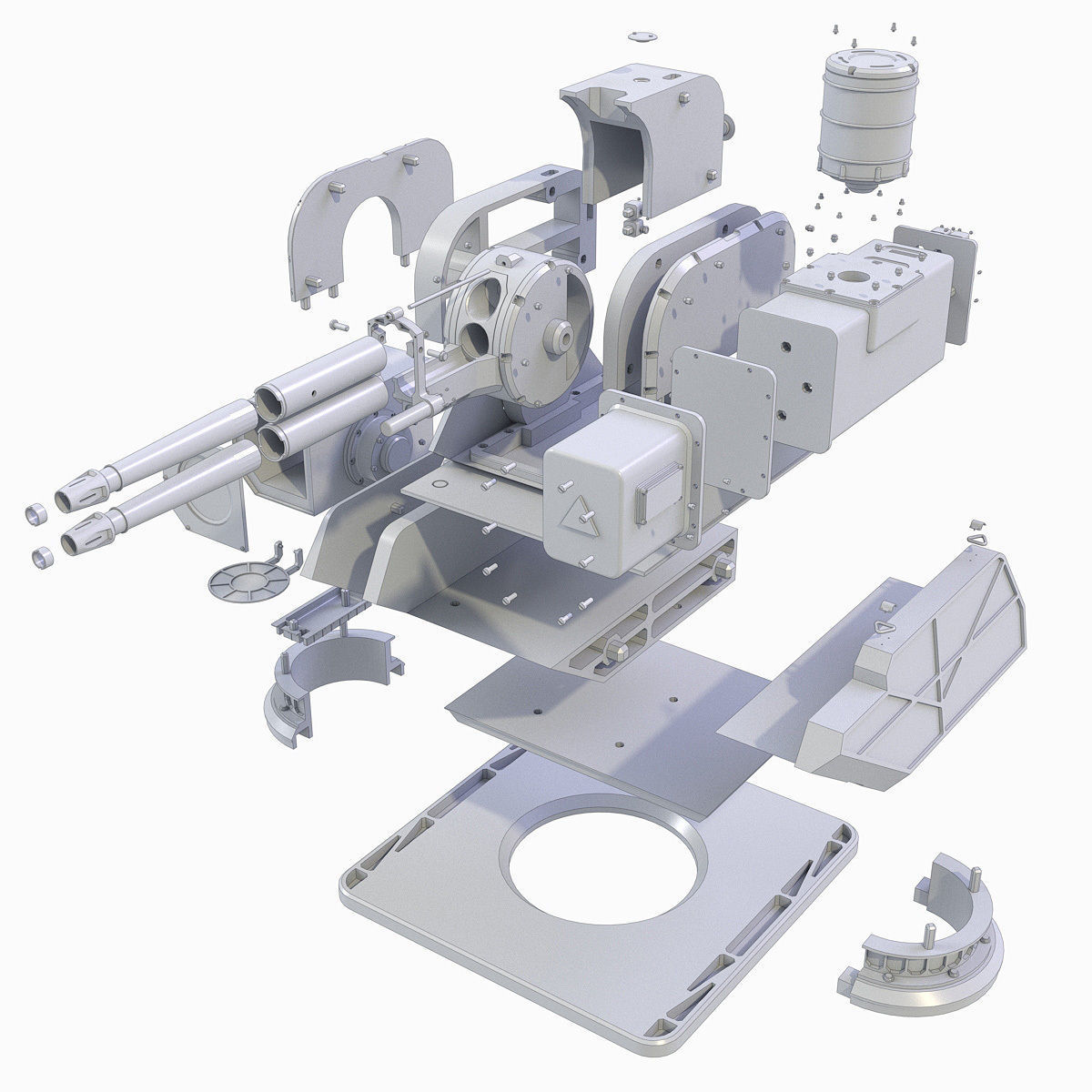 Sci-Fi Light Laser Turret 3d model 3D model | CGTrader