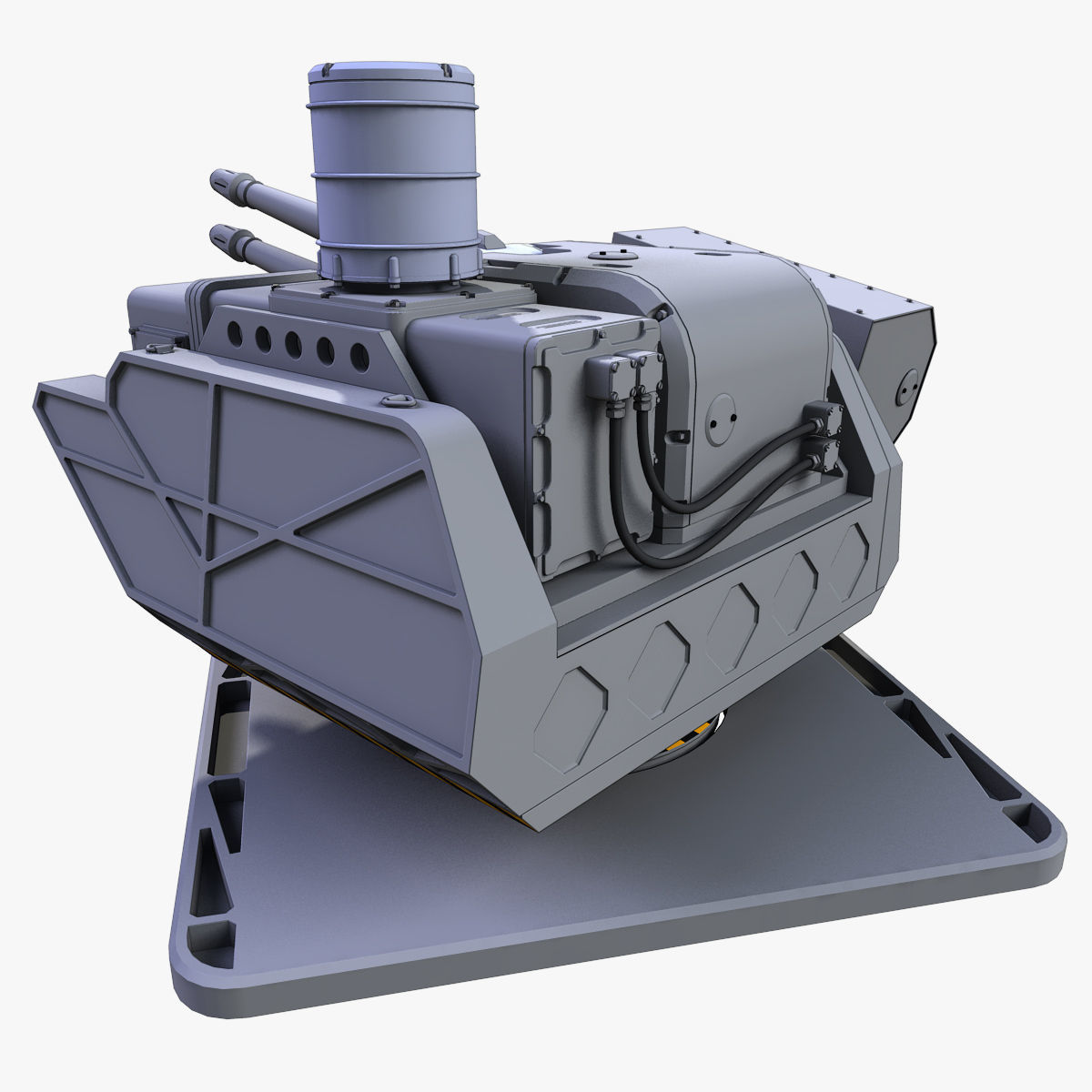 Sci-Fi Light Laser Turret 3d model 3D model | CGTrader