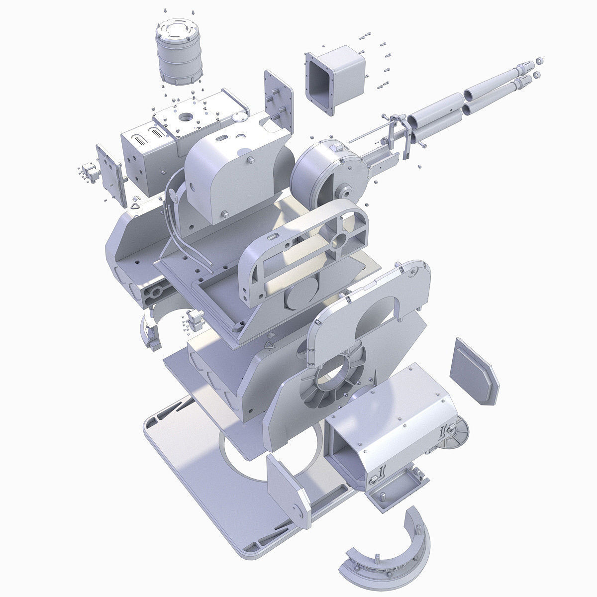 Sci-Fi Light Laser Turret 3d model 3D model | CGTrader