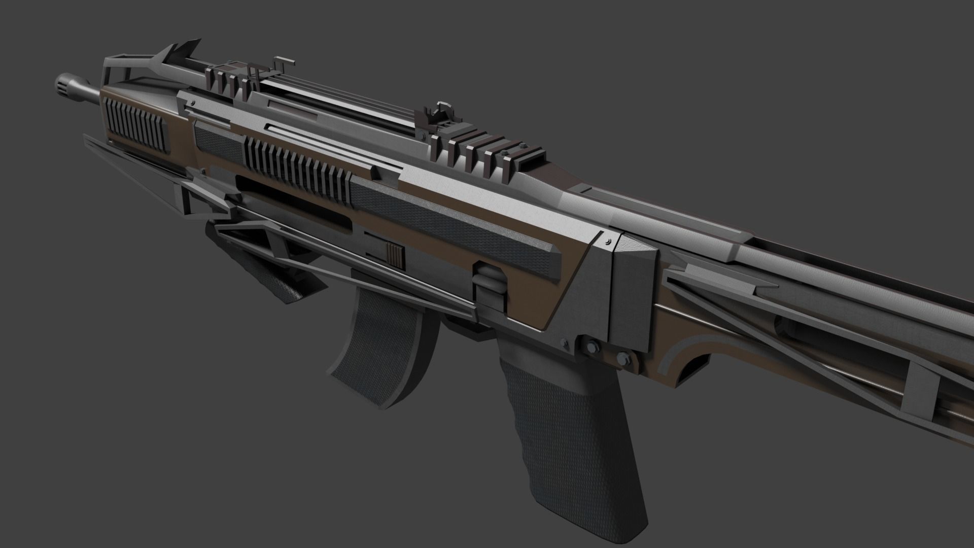 3D model Assault Rifle Hellfire VR / AR / low-poly rigged | CGTrader