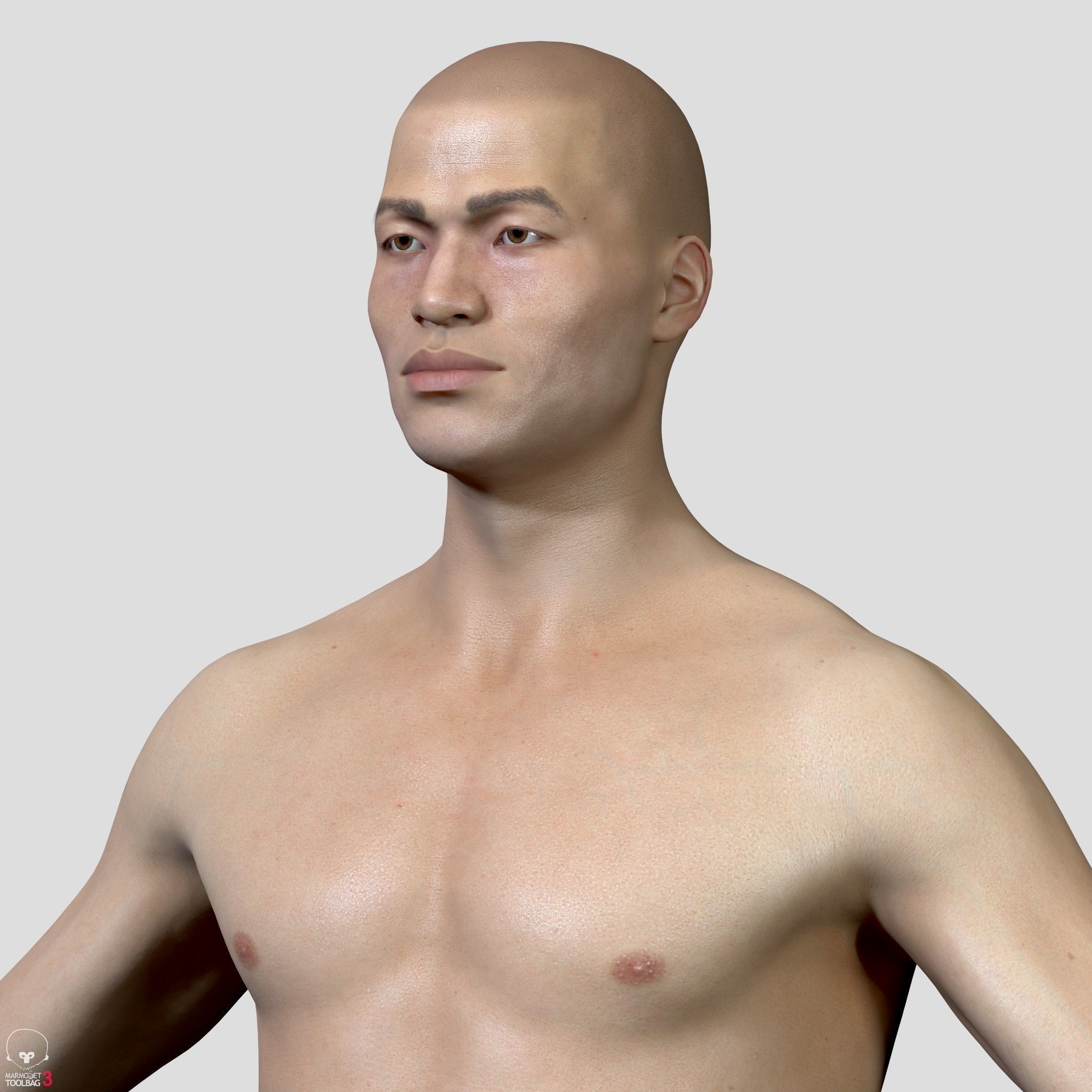 3D model Average Asian Male Body VR / AR / low-poly | CGTrader
