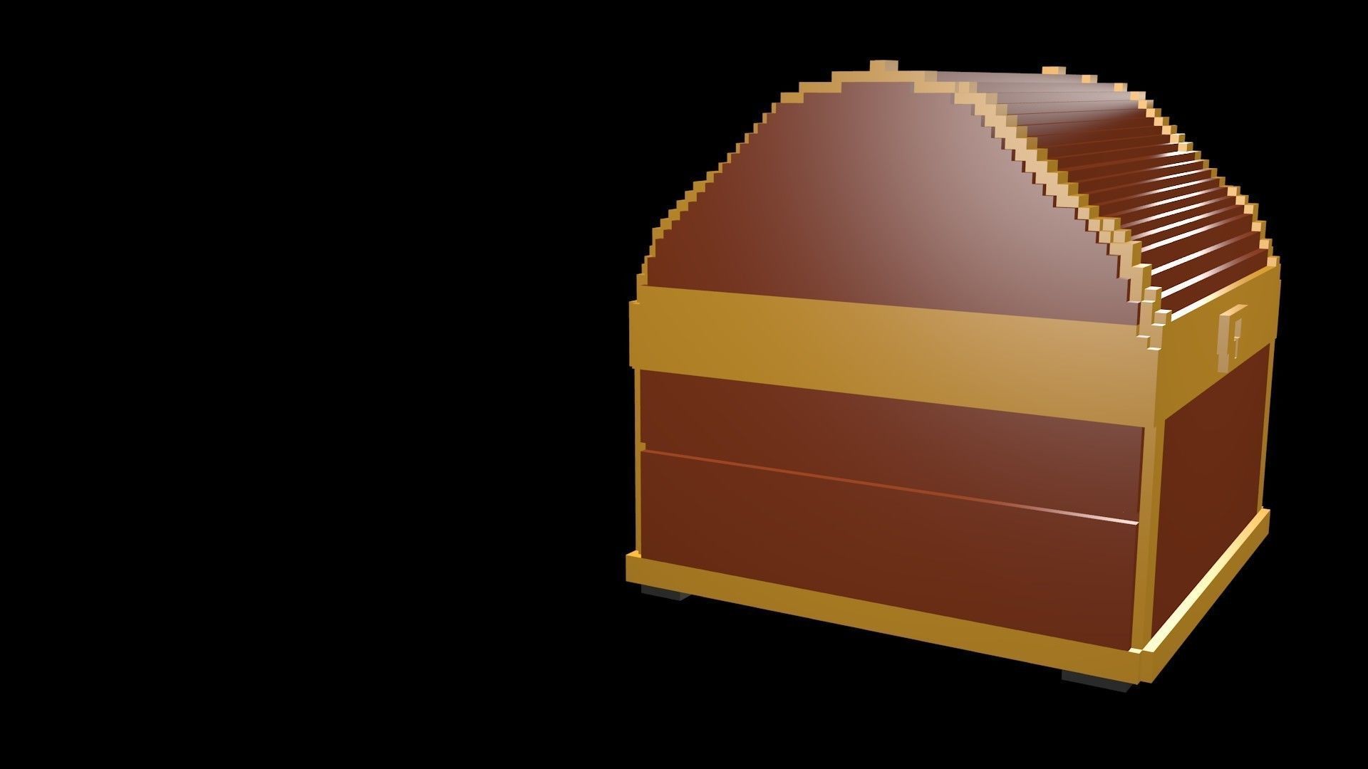 Chest voxel 3D model | CGTrader