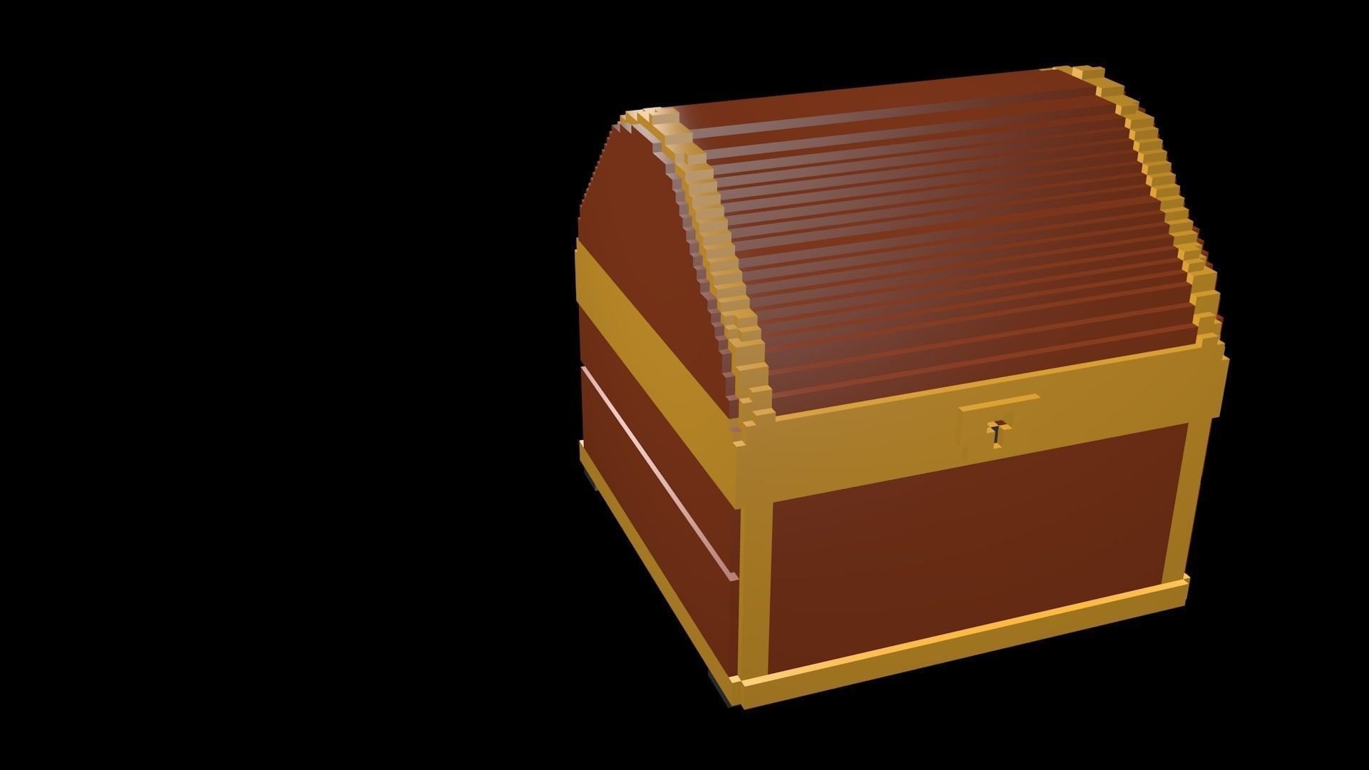 Chest voxel 3D model | CGTrader