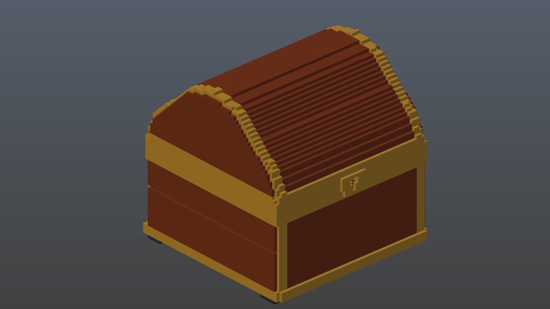 Chest voxel 3D model | CGTrader