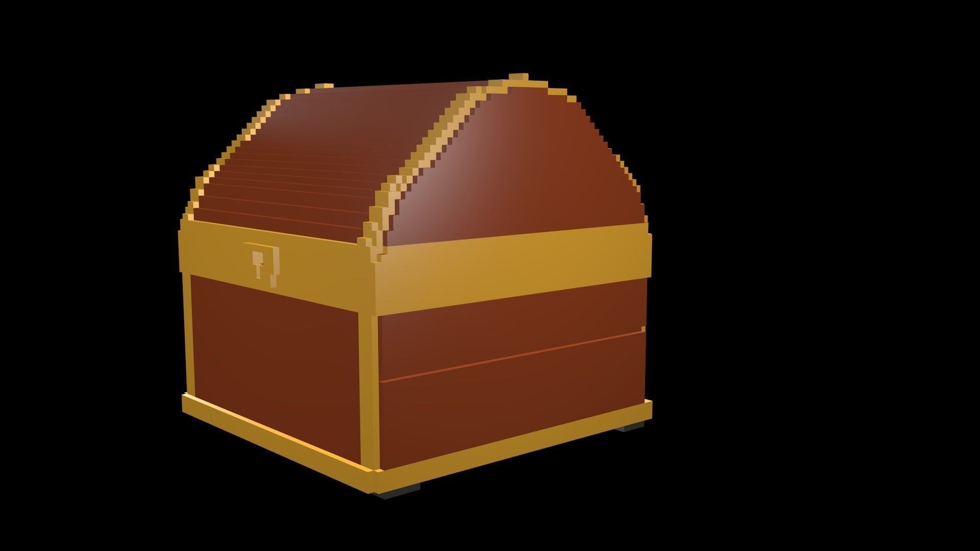 Chest voxel 3D model | CGTrader