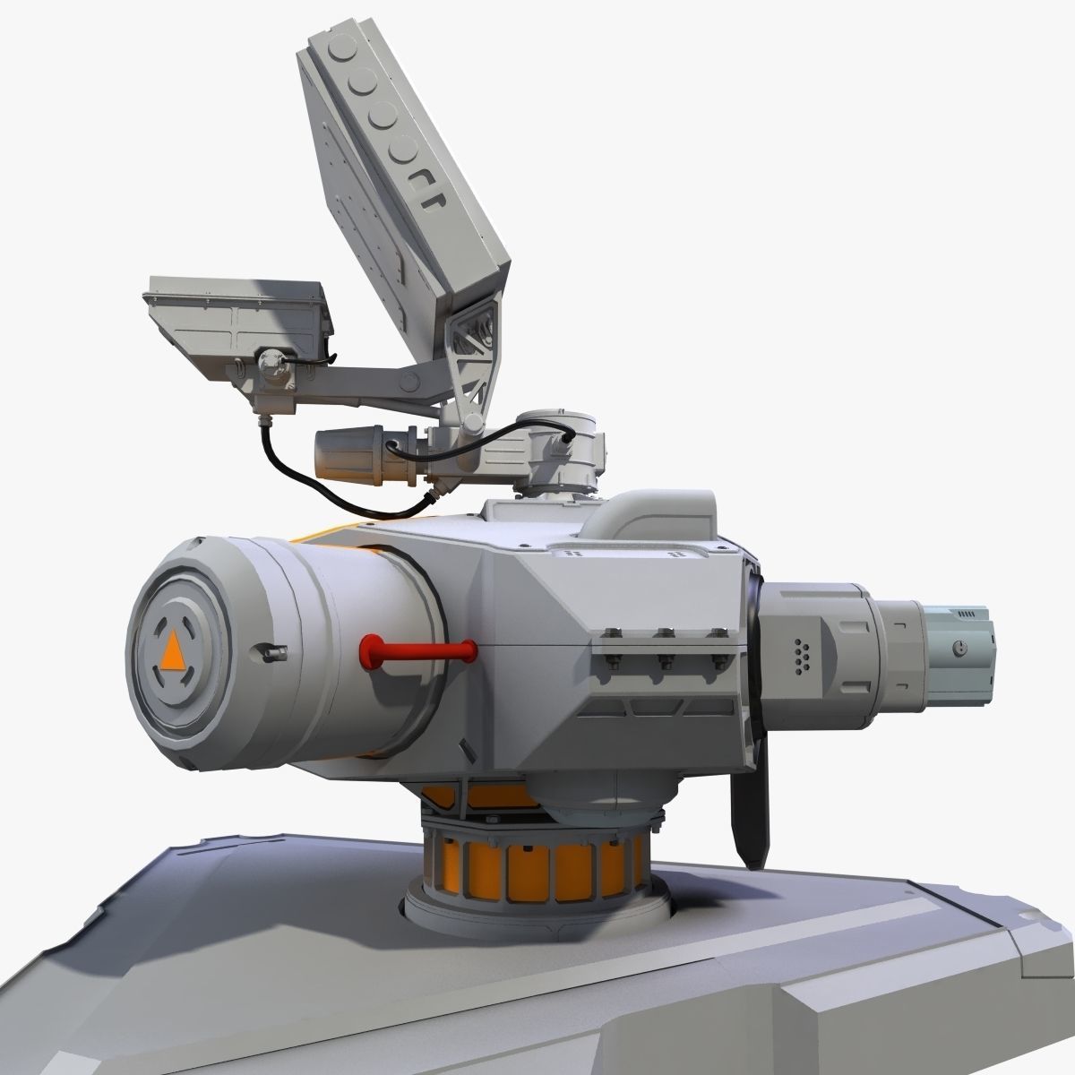 Sci-Fi Ground Laser Turret 3D model | CGTrader