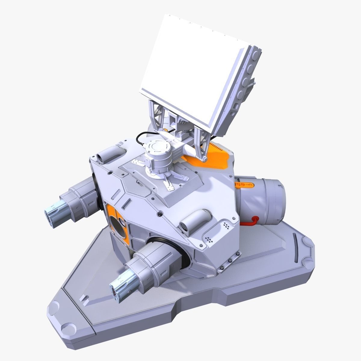 Sci-Fi Ground Laser Turret 3D model | CGTrader