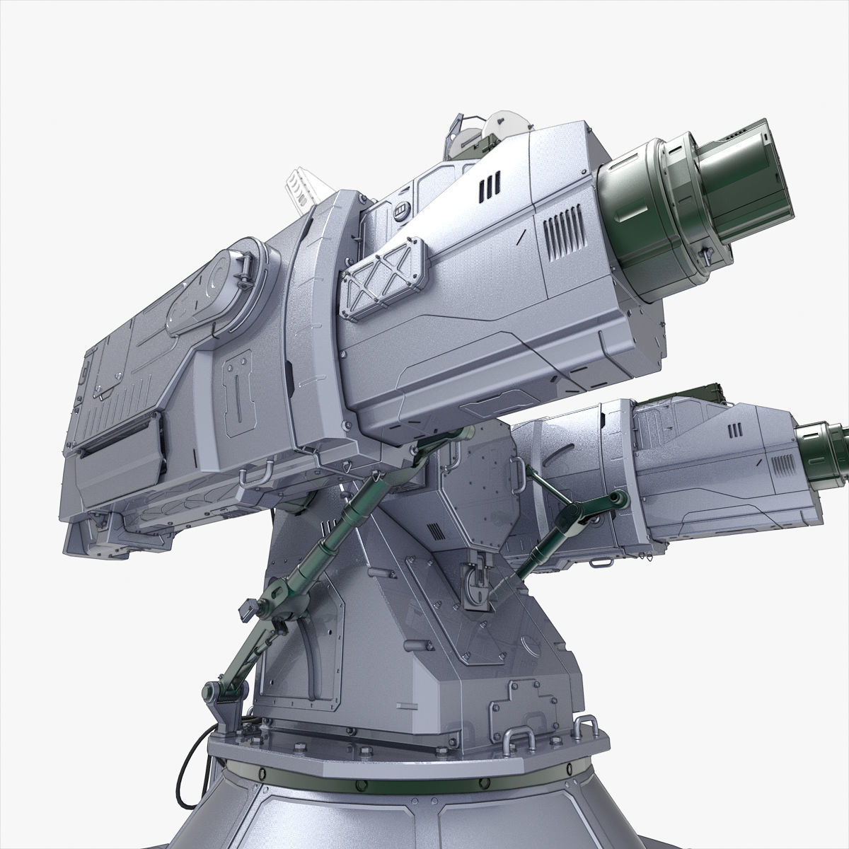 Sci-fi antiaircraft laser turret 3D model | CGTrader