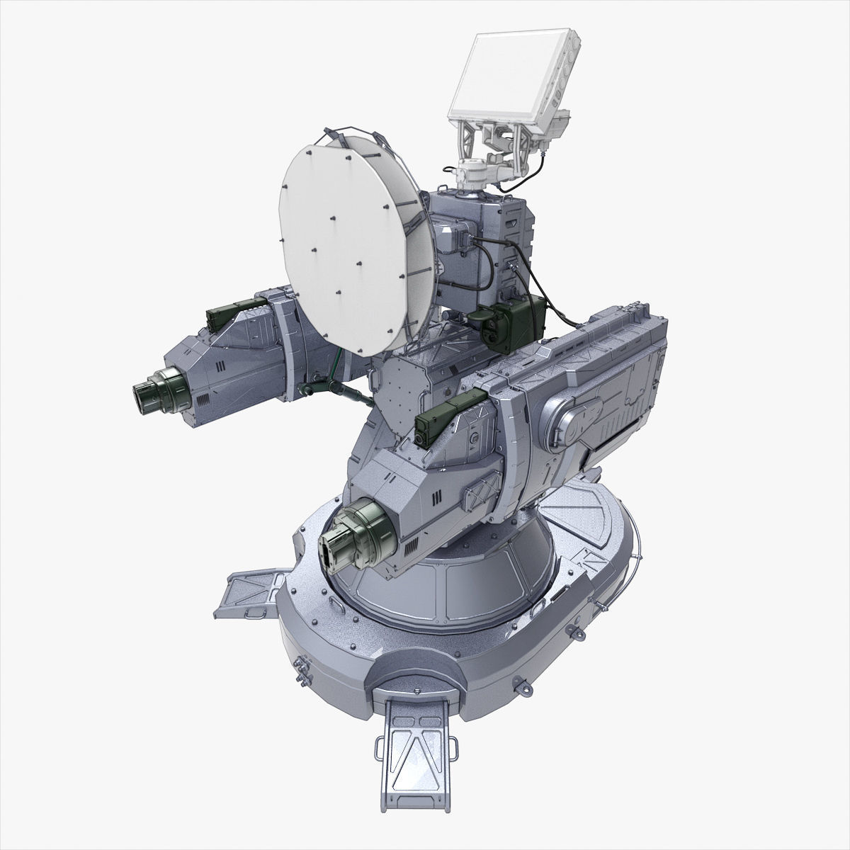 Sci-fi antiaircraft laser turret 3D model | CGTrader