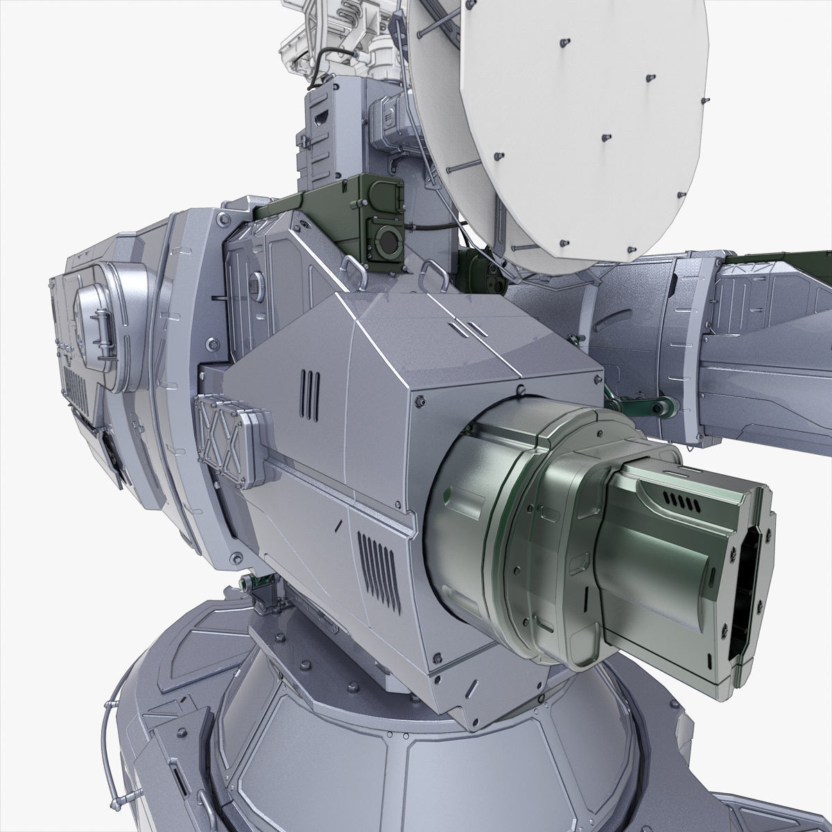 Sci-fi antiaircraft laser turret 3D model | CGTrader