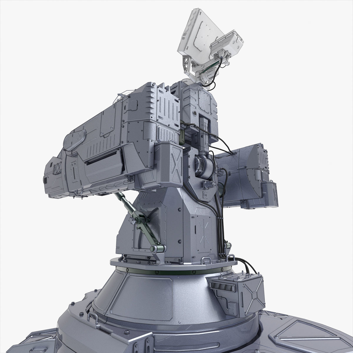 Sci-fi antiaircraft laser turret 3D model | CGTrader