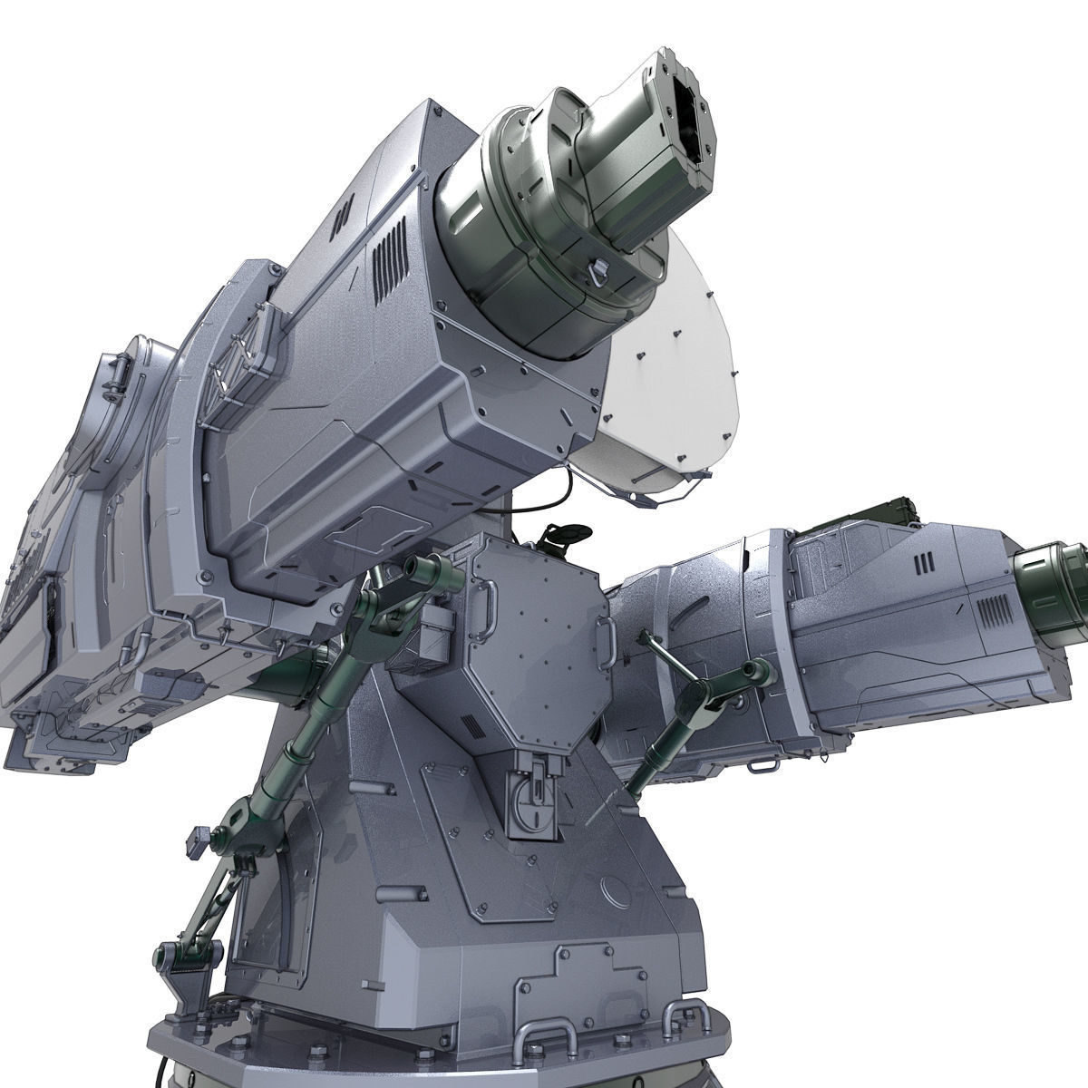 Sci-fi antiaircraft laser turret 3D model | CGTrader
