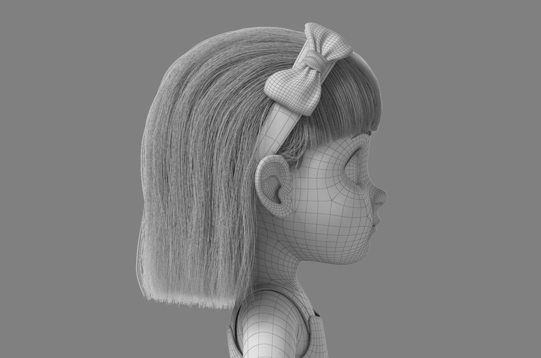 Cartoon Girl Rigged 3d Model Rigged Cgtrader 
