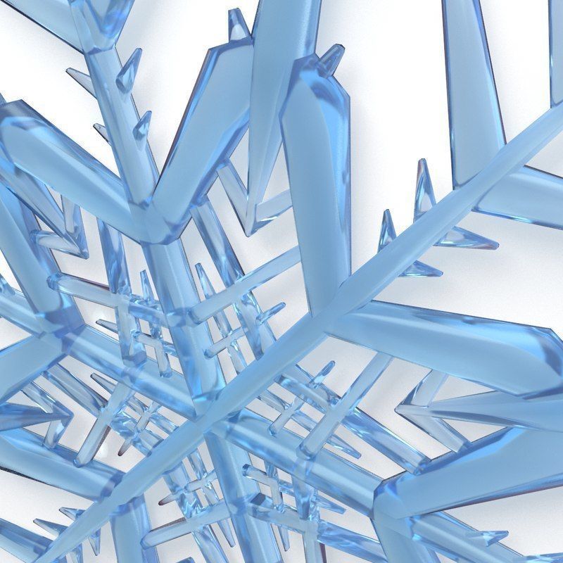 3D model Snowflake Low-Poly - Tracery - VR / AR / low-poly | CGTrader