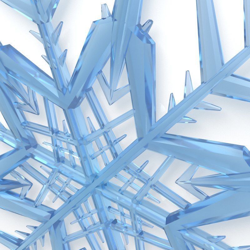 3D model Snowflake Low-Poly - Tracery - VR / AR / low-poly | CGTrader