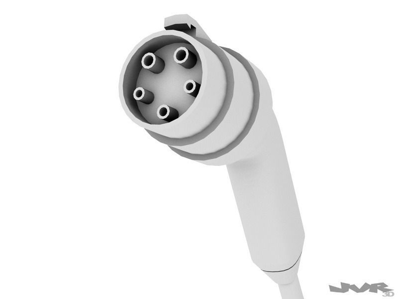 Electric Car and Charging Post 3D model | CGTrader