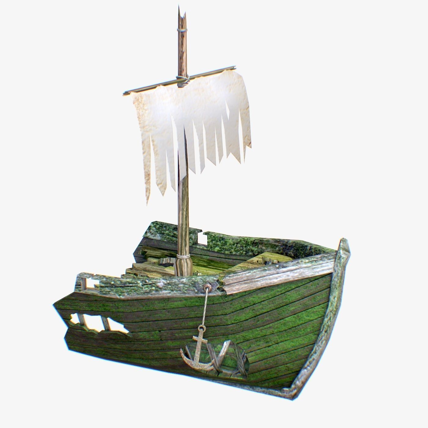 3D model Low Poly Wreck Ship VR / AR / low-poly | CGTrader