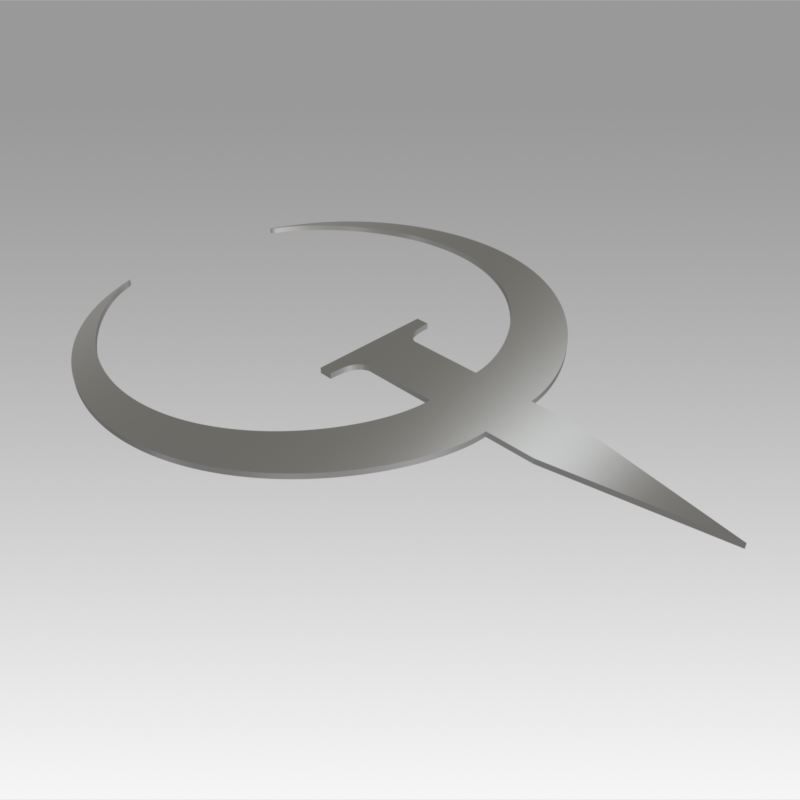 Quake logo 3D model | CGTrader