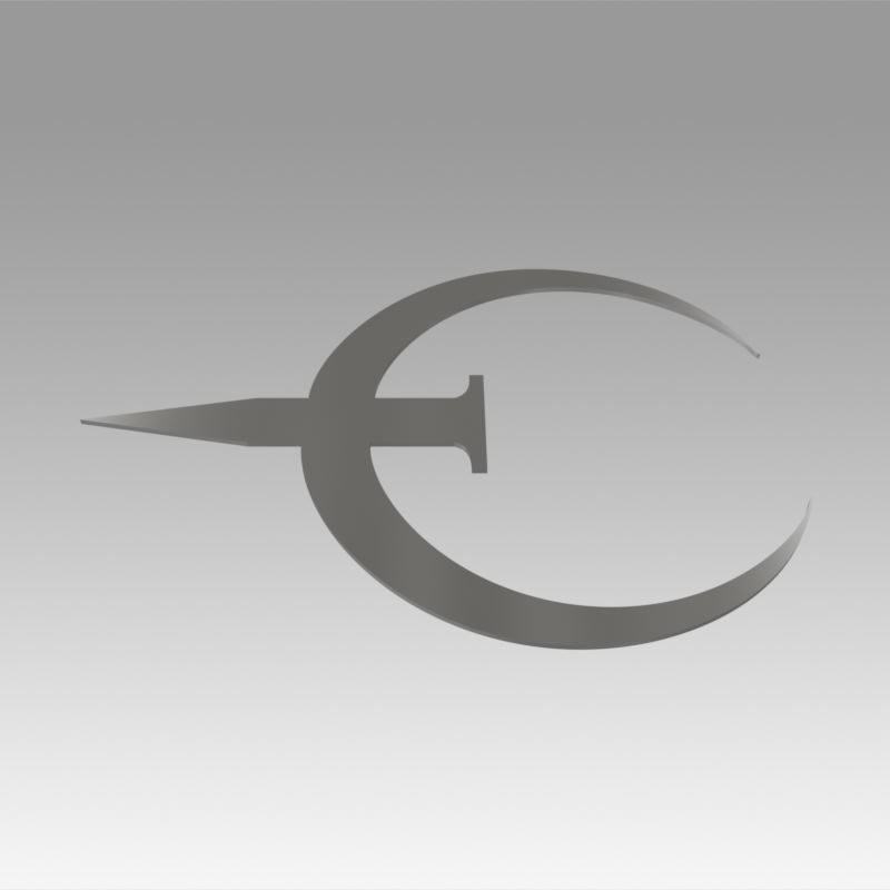 Quake logo 3D model | CGTrader