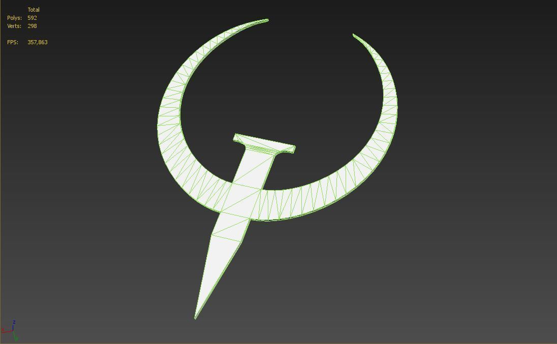Quake logo 3D model | CGTrader