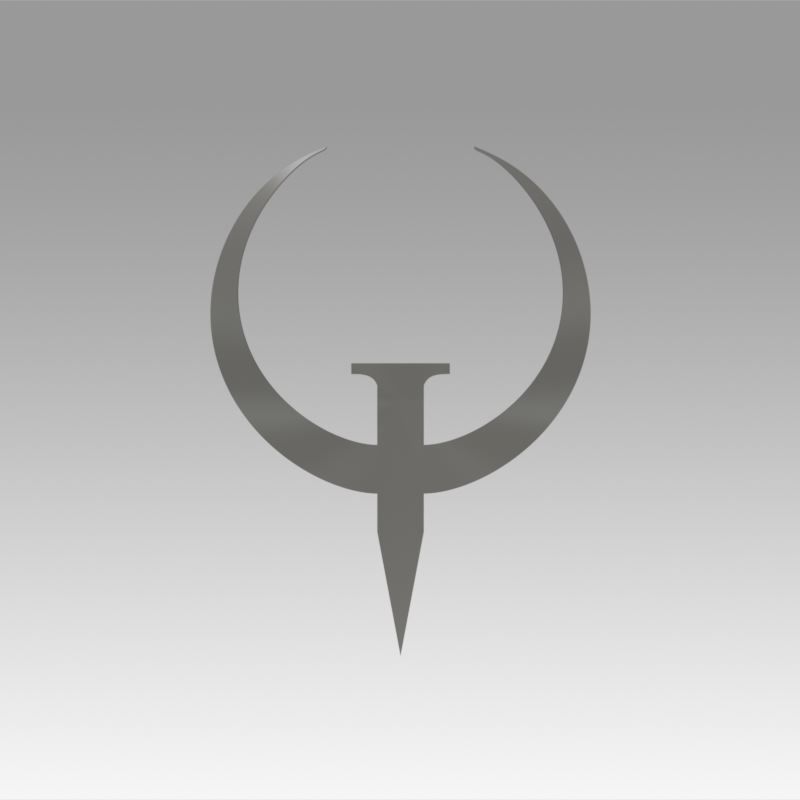 Quake logo 3D model | CGTrader