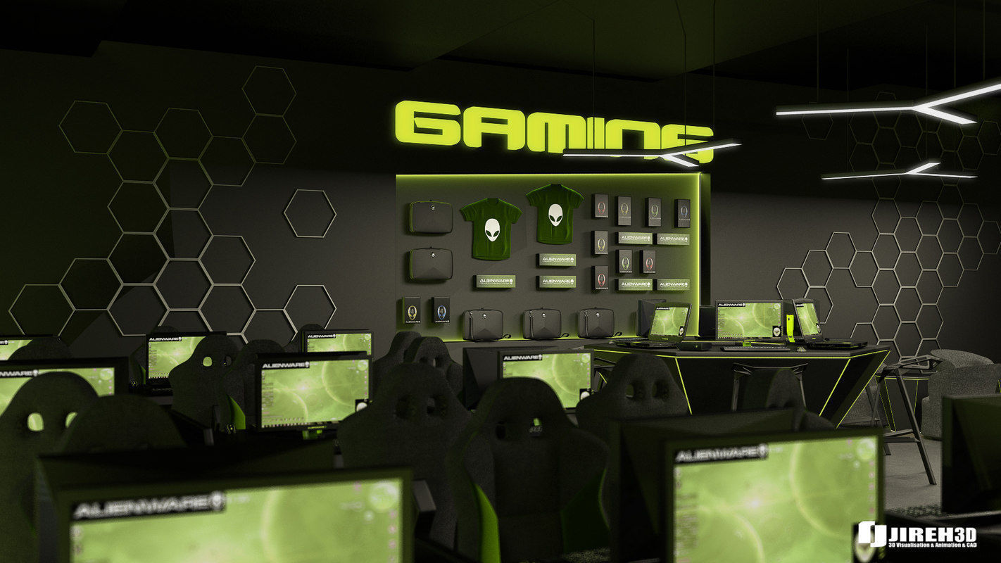 VRay - C4D Scene files - Exterior and Interior - Gaming Store 3D model ...