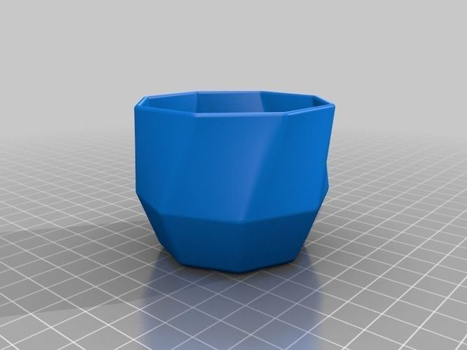 Twisted Octagonal Pot with Lid free 3D Model 3D printable .stl ...