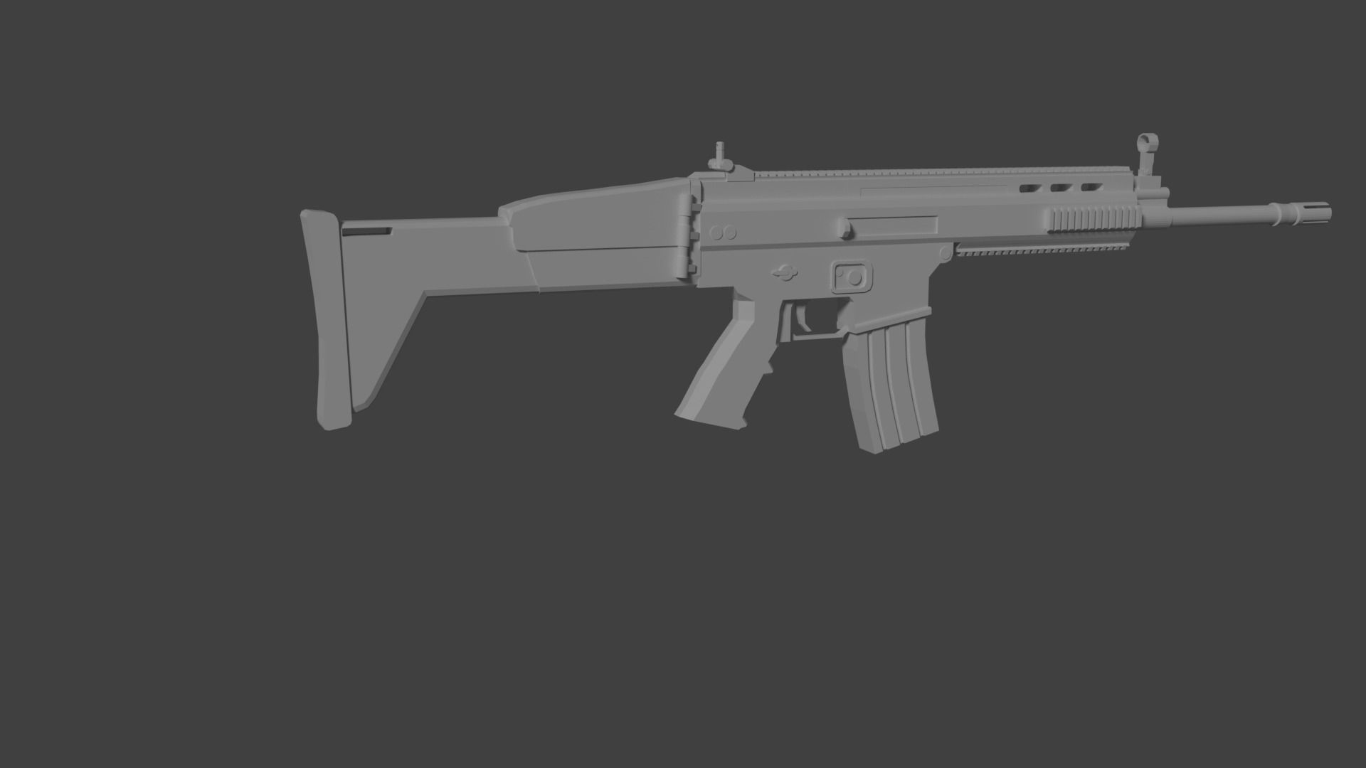 Scar-L assault rifle 3D model rigged | CGTrader