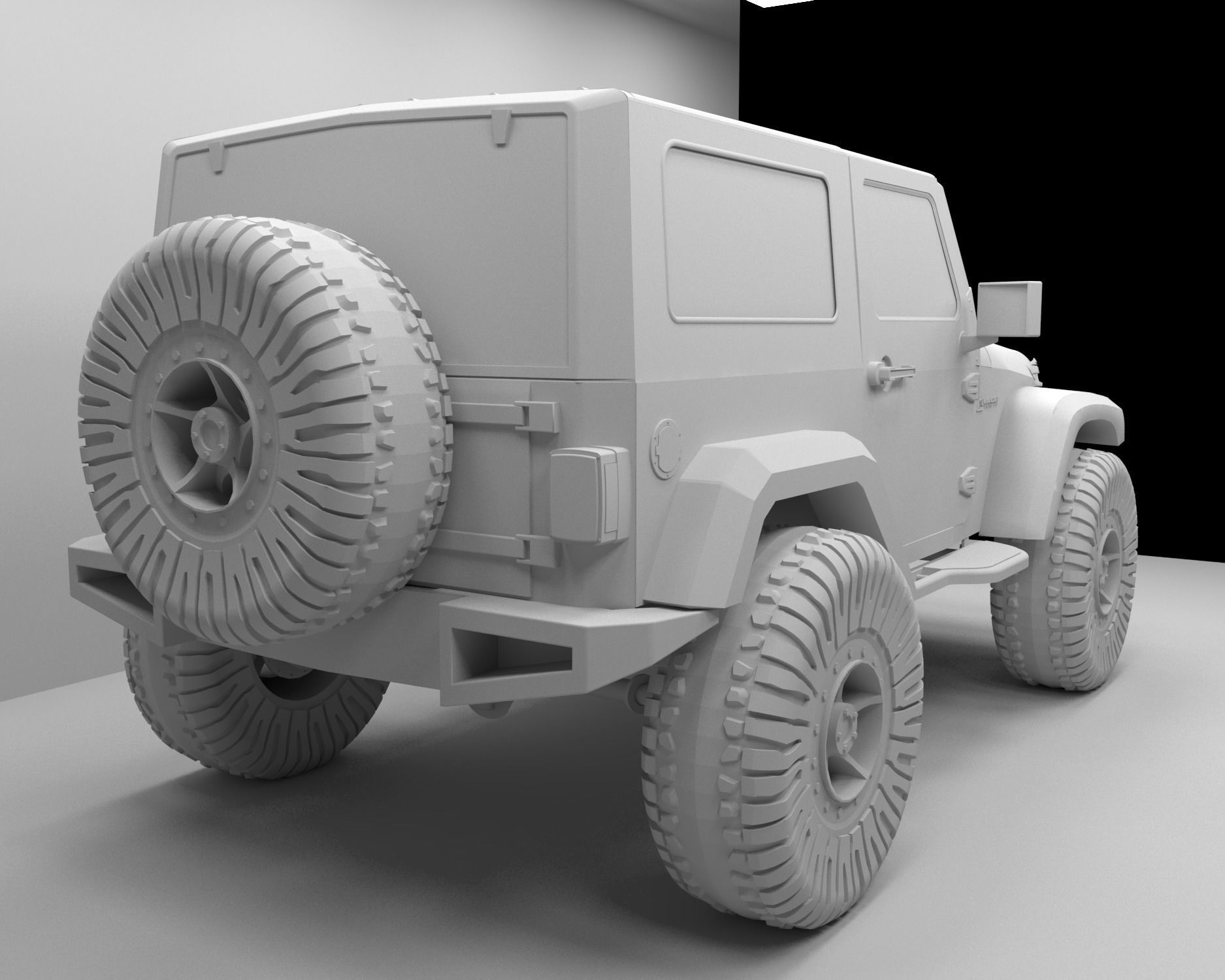Jeep Wrangler Modified 3D model | CGTrader