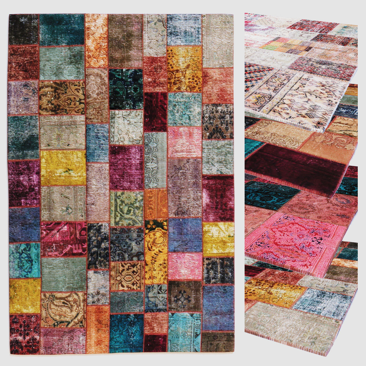 Carpet patchwork 02 3D model | CGTrader