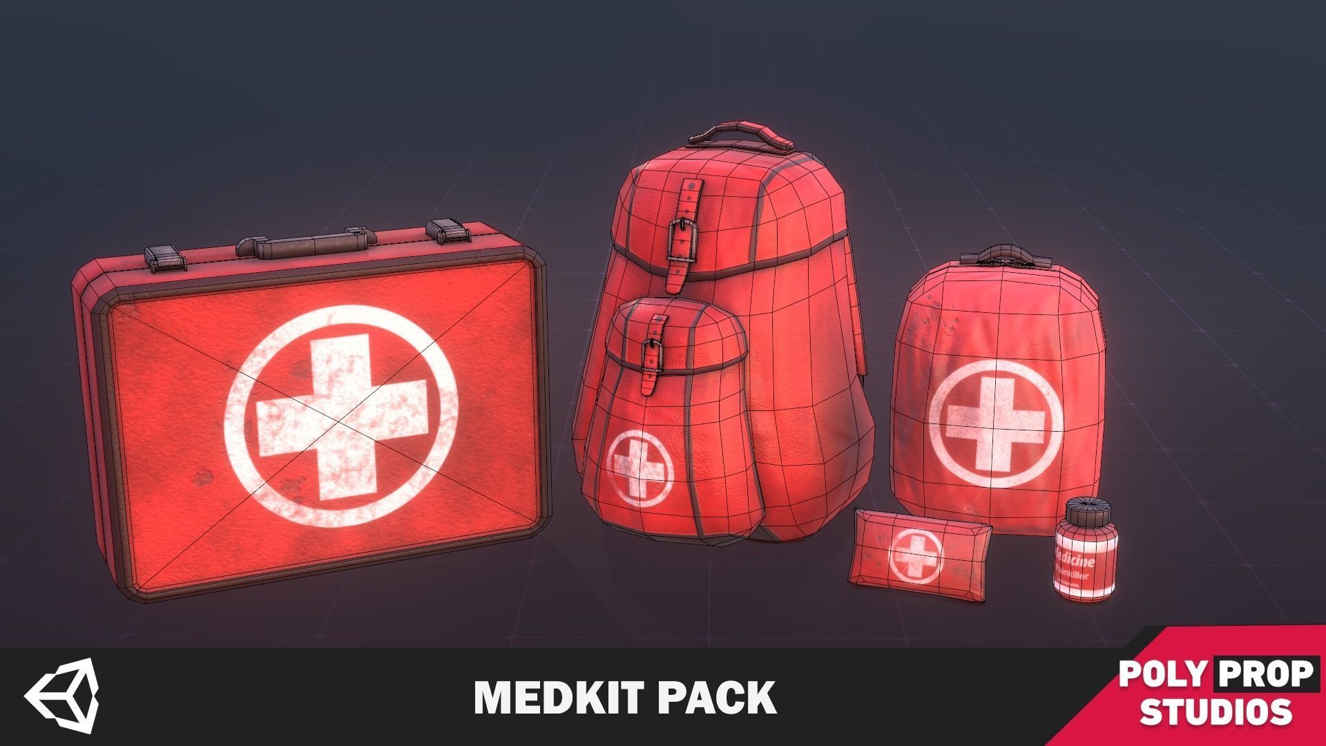 3D model Medkit Pack VR / AR / low-poly | CGTrader